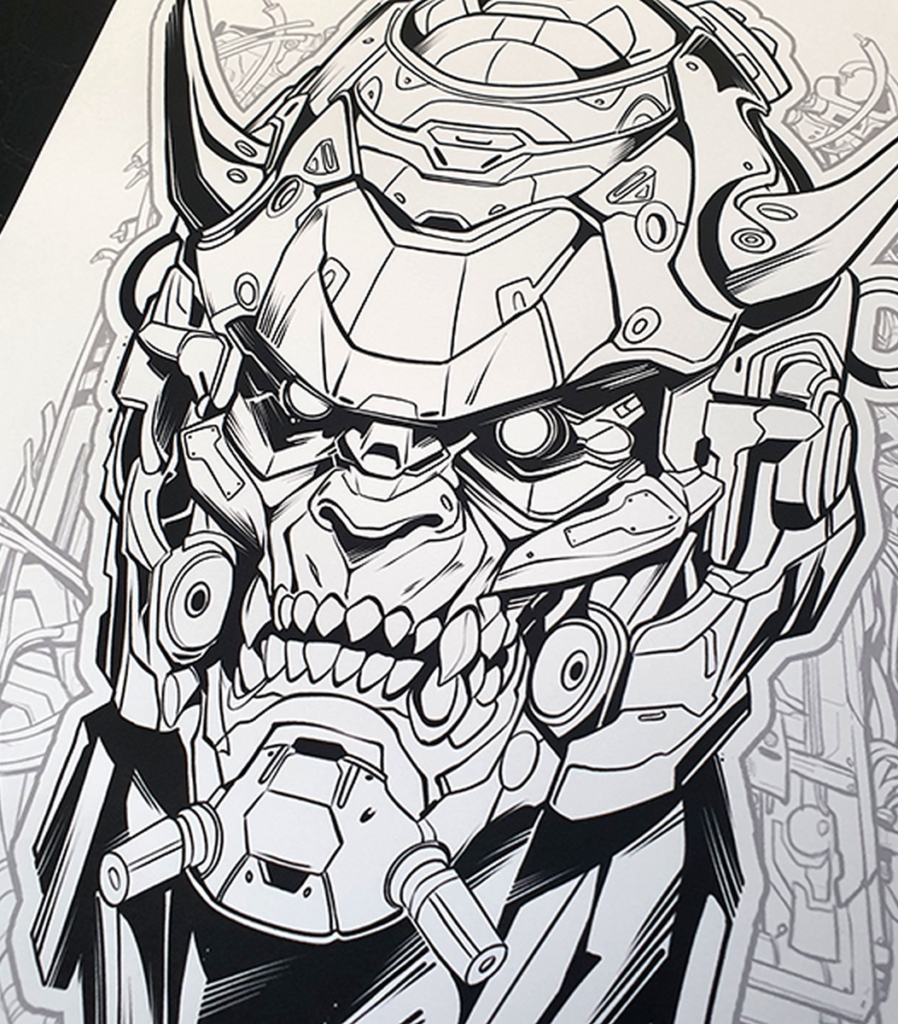 Tirage d’Art – Ork Cyborg – Golem Level Up