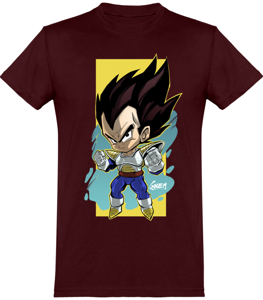 T-Shirt Homme – Vegeta Chibi – Golem Level Up